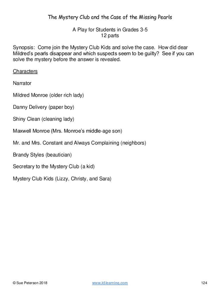 The Case Of The Stolen Pearls Answer Key - Fill Online, Printable ...