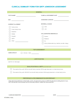 Qrtp Assessment - Fill Online, Printable, Fillable, Blank | pdfFiller