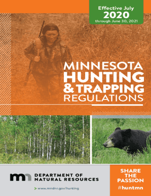Fillable Online 2020 Hunting and Trapping Regulations. Hunting and ...