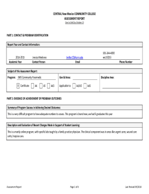 Fillable Online Assessment Report Form 2015 Community Paramedic.doc Fax ...