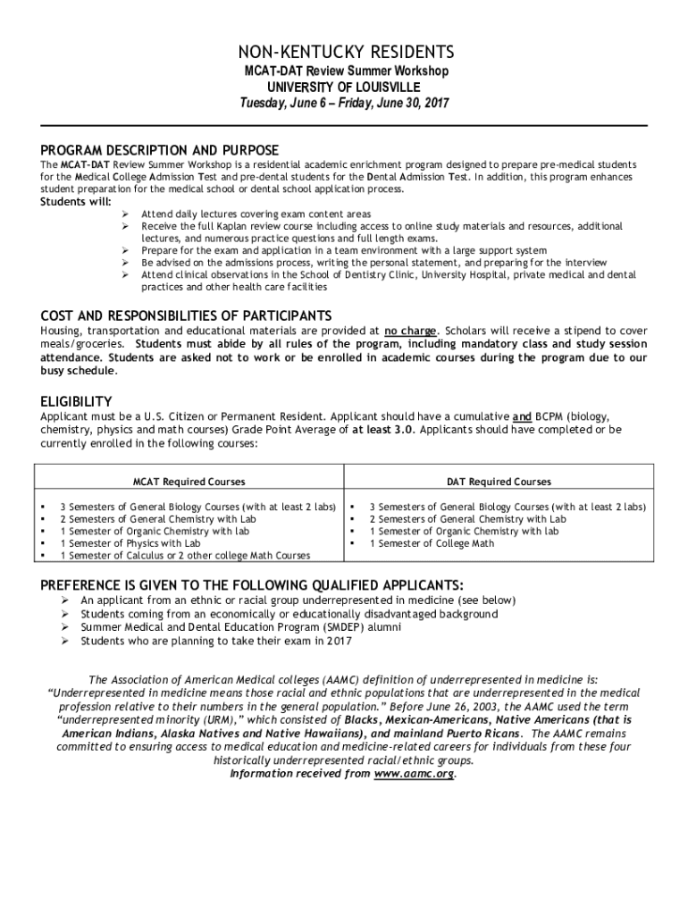 Fillable Online for the Medical College Admission Test and pre-dental ...