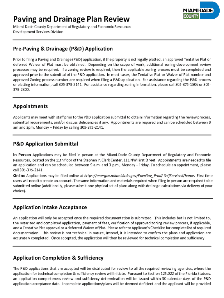 Fillable Online Paving and Drainage Application Form Fax Email Print ...