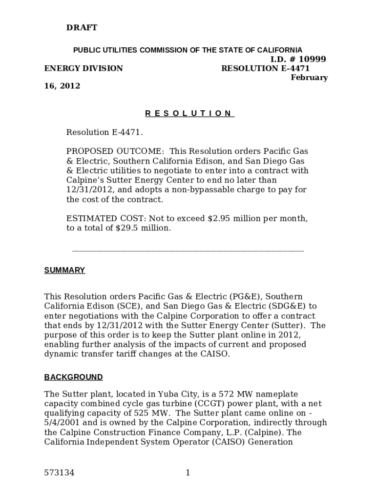 (Calpine). The California Independent System Operator (CAISO) - docs ...
