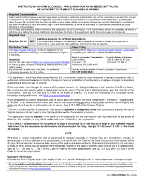 Fillable Online scc virginia INSTRUCTIONS TO FORM SCC760/922 ...
