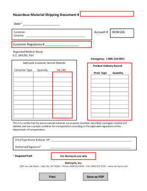 Fillable Online A pre-signed manifest option is now available Fax Email ...