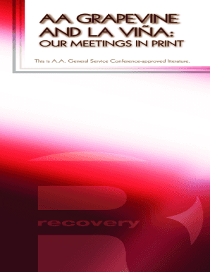 Fillable Online AA Grapevine and La Via - Alcoholics Anonymous Fax ...