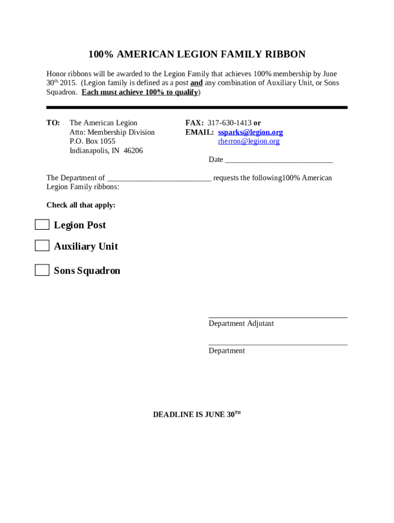 100% American Legion Family Ribbon - The American Legion ... Doc ...