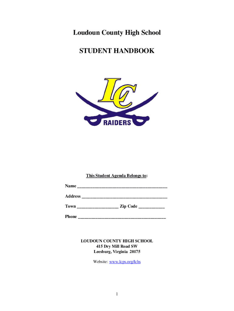 Fillable Online Fillable Online lcps Loudoun County High School ...