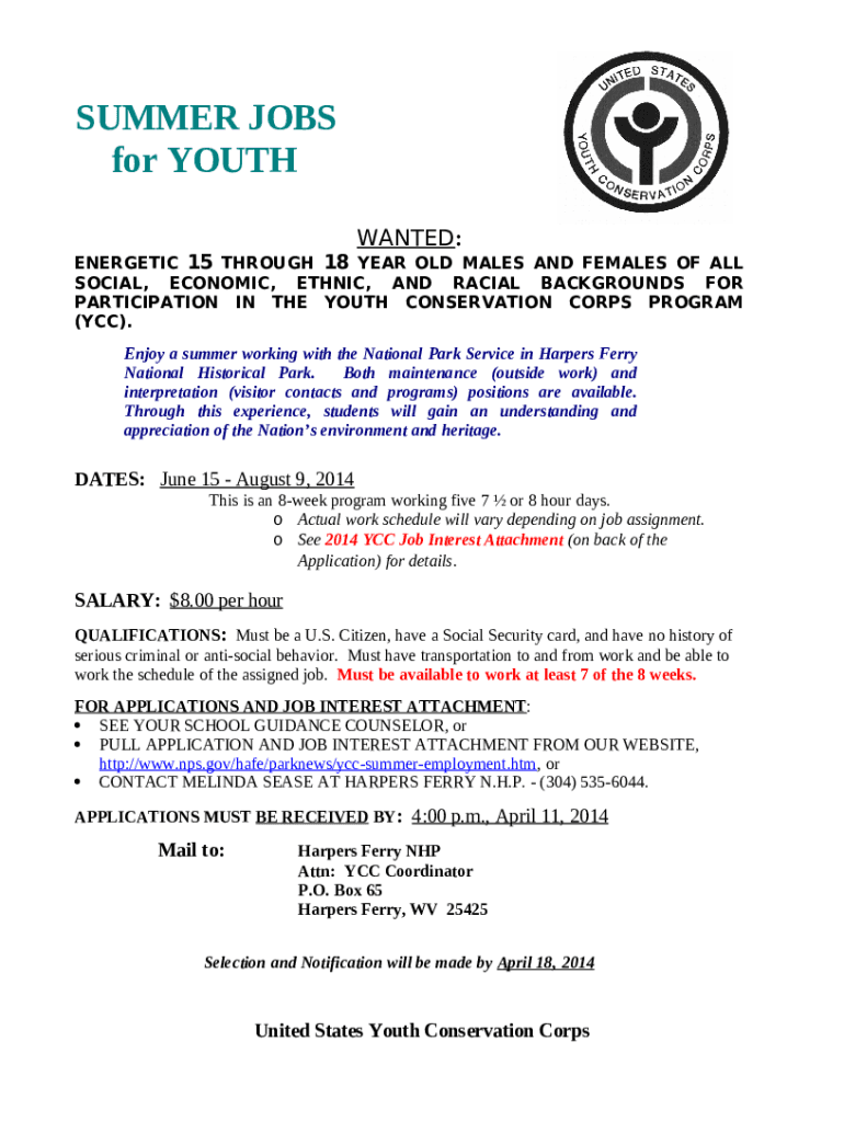 ENERGETIC 15 THROUGH 18 YEAR OLD MALES AND FEMALES OF ALL SOCIAL, ECONOMIC, ETHNIC, AND RACIAL ...