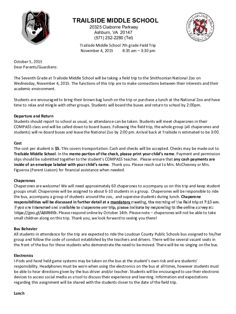 Fillable Online trailside middle school - Loudoun County Public Schools ...