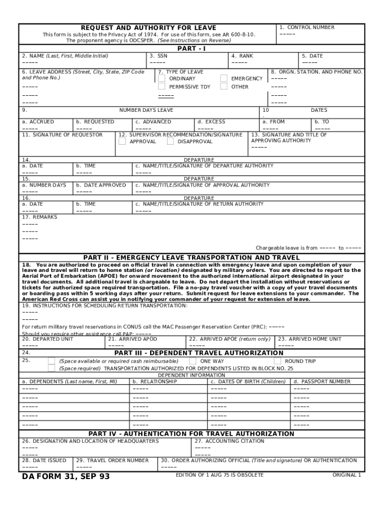 REQUEST AND AUTHORITY FOR LEAVE - NCOsupport.com Doc Template | pdfFiller