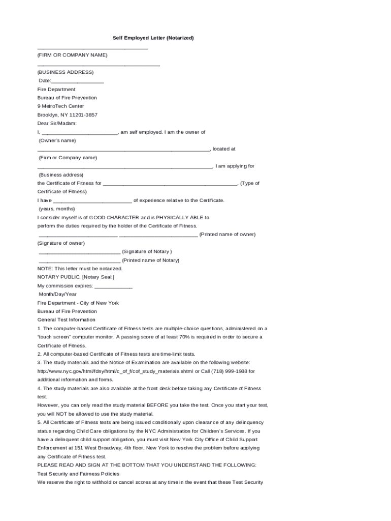 Self Declaration Letter - Fill Online, Printable, ... Doc Template ...