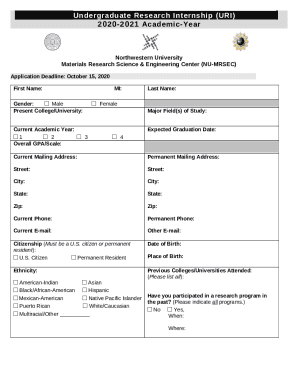 Research Experience for Undergraduates (REU) Doc Template | pdfFiller
