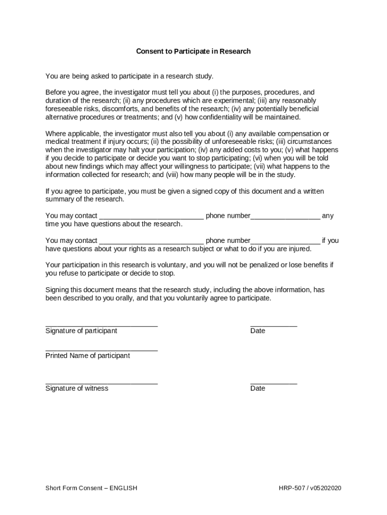 Sample Short Written Consent Document (FOR223) Doc Template | pdfFiller