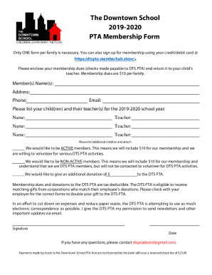 Fillable Online The Basics of PTA Membership - toolkit.capta.org Fax ...