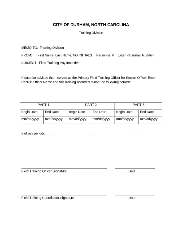 MEMO TO:Training Division Doc Template | pdfFiller