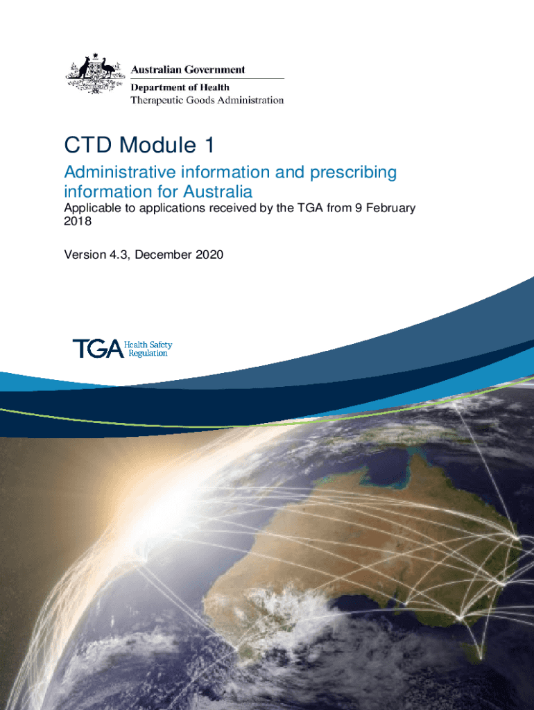 Fillable Online CTD Module 1 - Therapeutic Goods Administration Fax ...