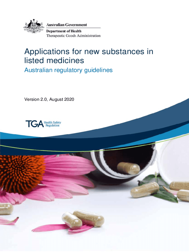 Fillable Online Applications for new substances in listed medicines ...