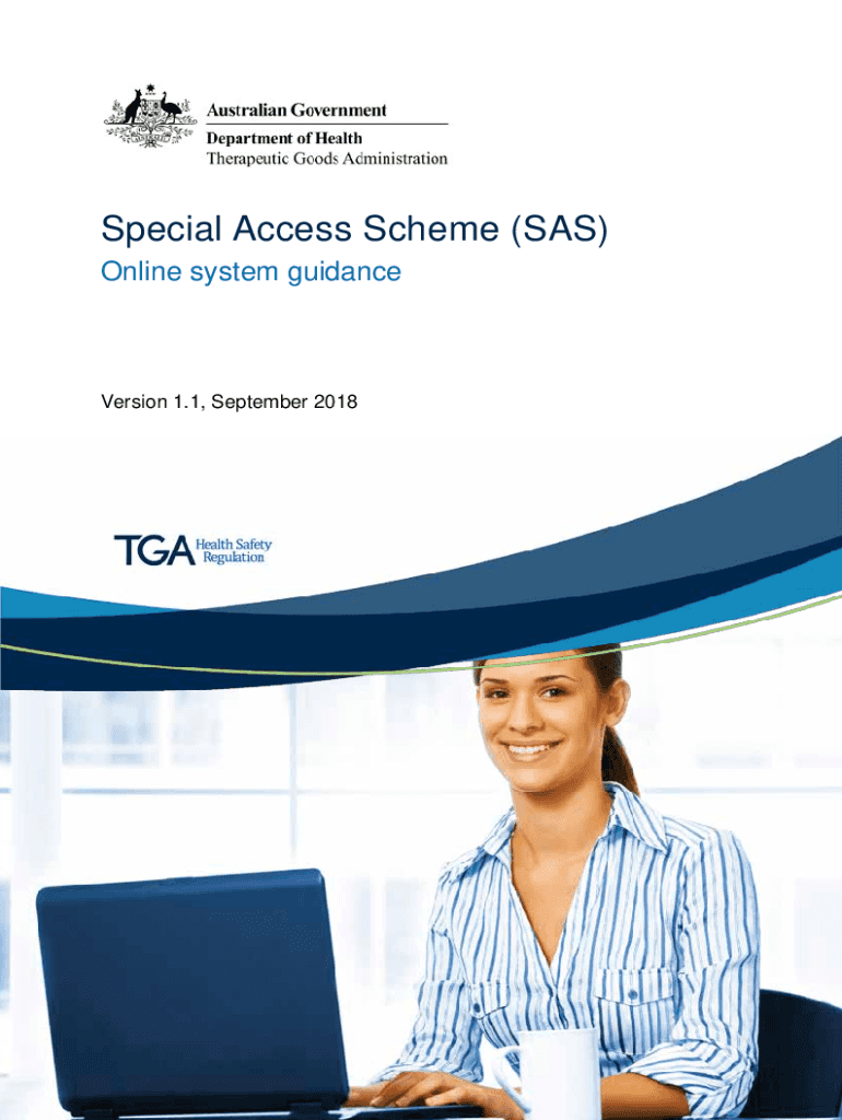 Fillable Online Special Access Scheme (SAS) Online system guidance ...