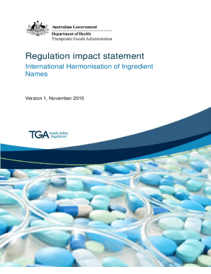 Fillable Online Regulation impact statement. Labelling/Packaging Fax ...