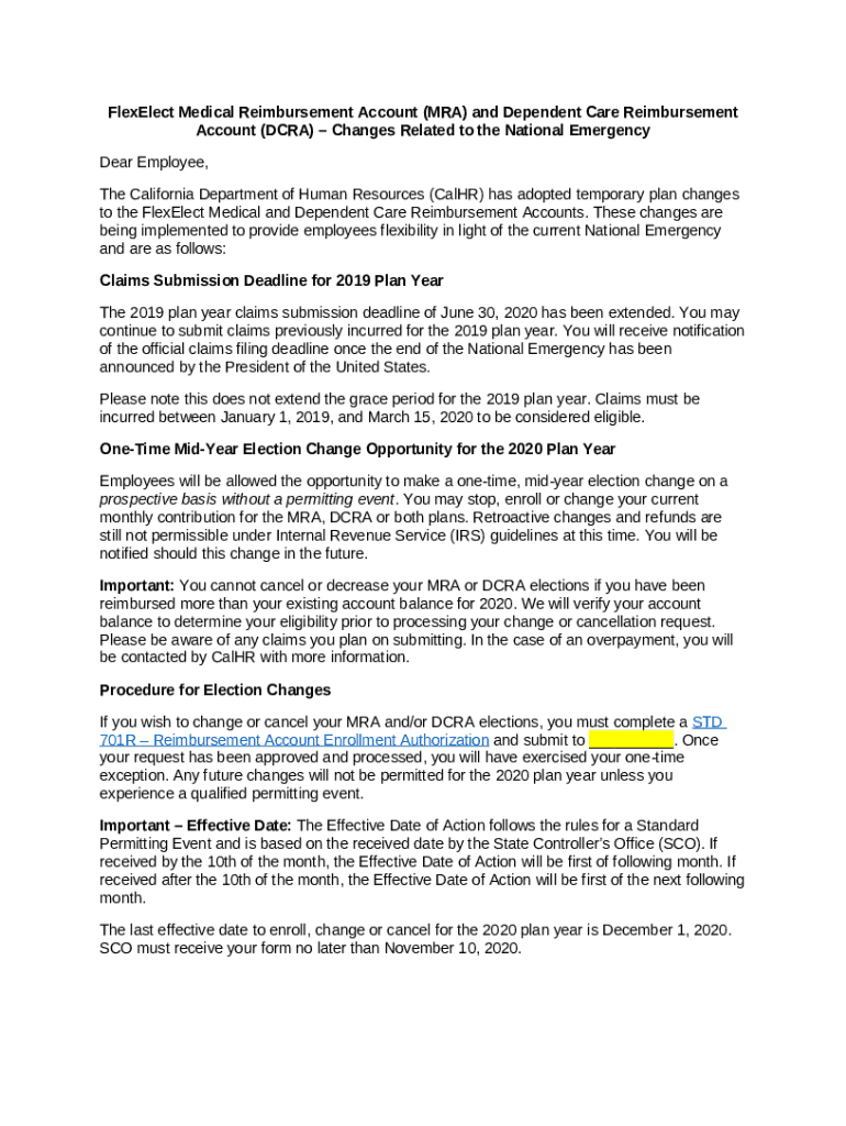 National Emergency Relief and Guidelines Memo Template for Employees ...