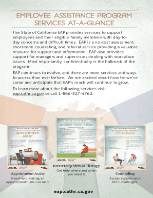 Fillable Online Employee Assistance Program - Services At-A-Glance Fax ...