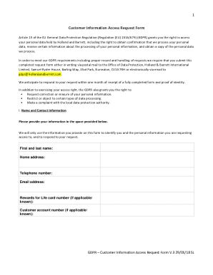 Fillable Online PDF Customer Information Access Request Form Fax Email Print - pdfFiller