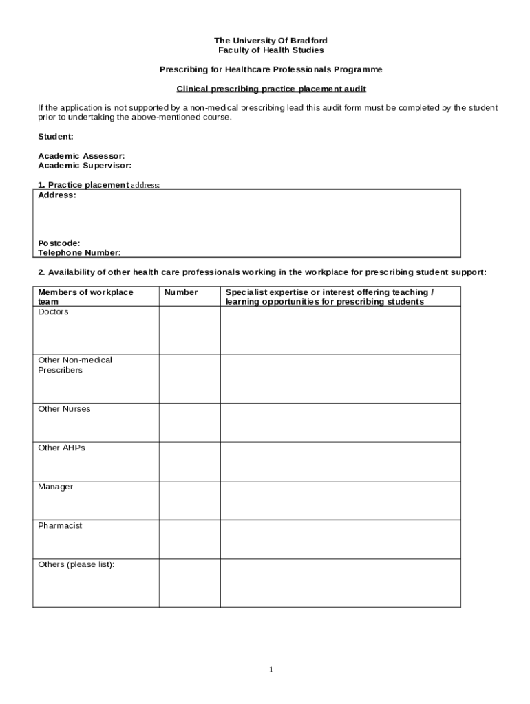 Prescribing for Healthcare Professionals at The University of ... Doc ...