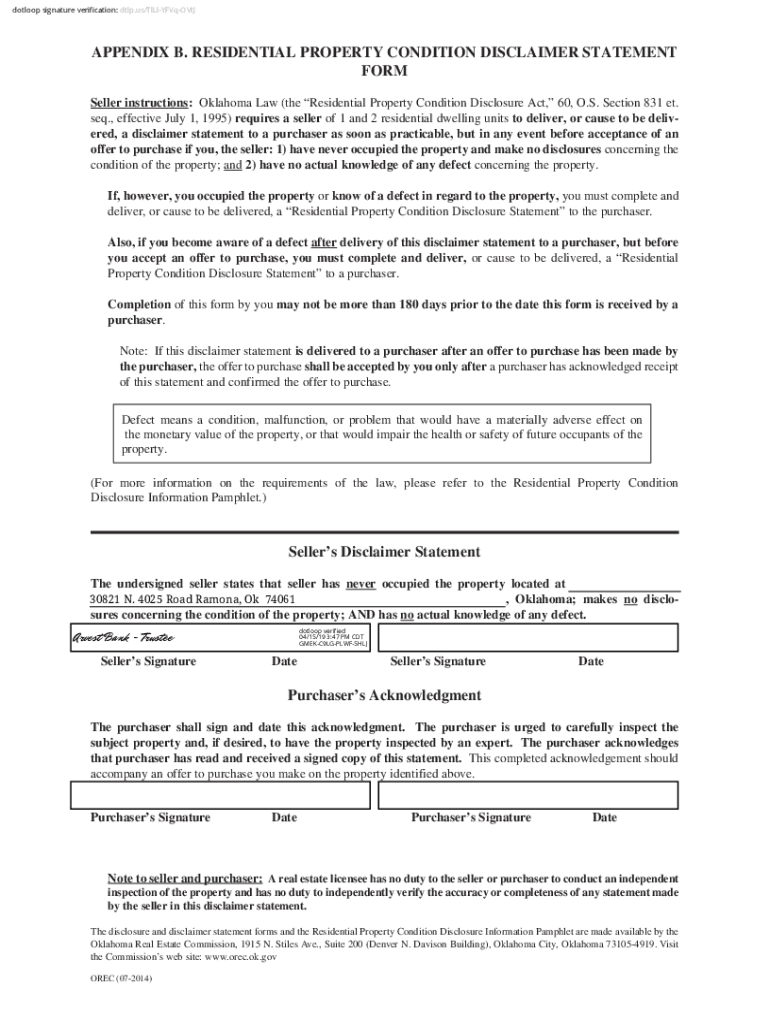 Fillable Online SELLER'S DISCLOSURE NOTICE - Texas Fax Email Print ...