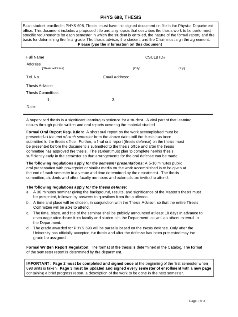 Student CSULB ID# Doc Template | pdfFiller