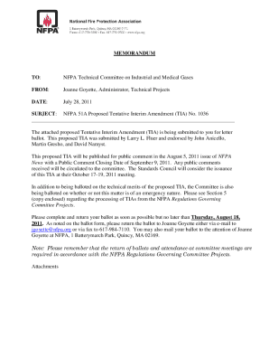 Fillable Online TIA TC Initial Cover Memo - NFPA Fax Email Print ...