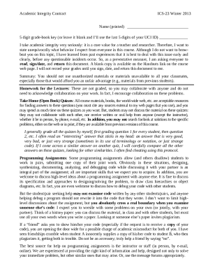 Academic Integrity Form Templates | pdfFiller