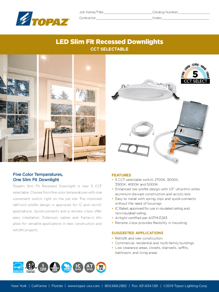 Downlight Fittings - Fill Online, Printable, Fillable, Blank | pdfFiller