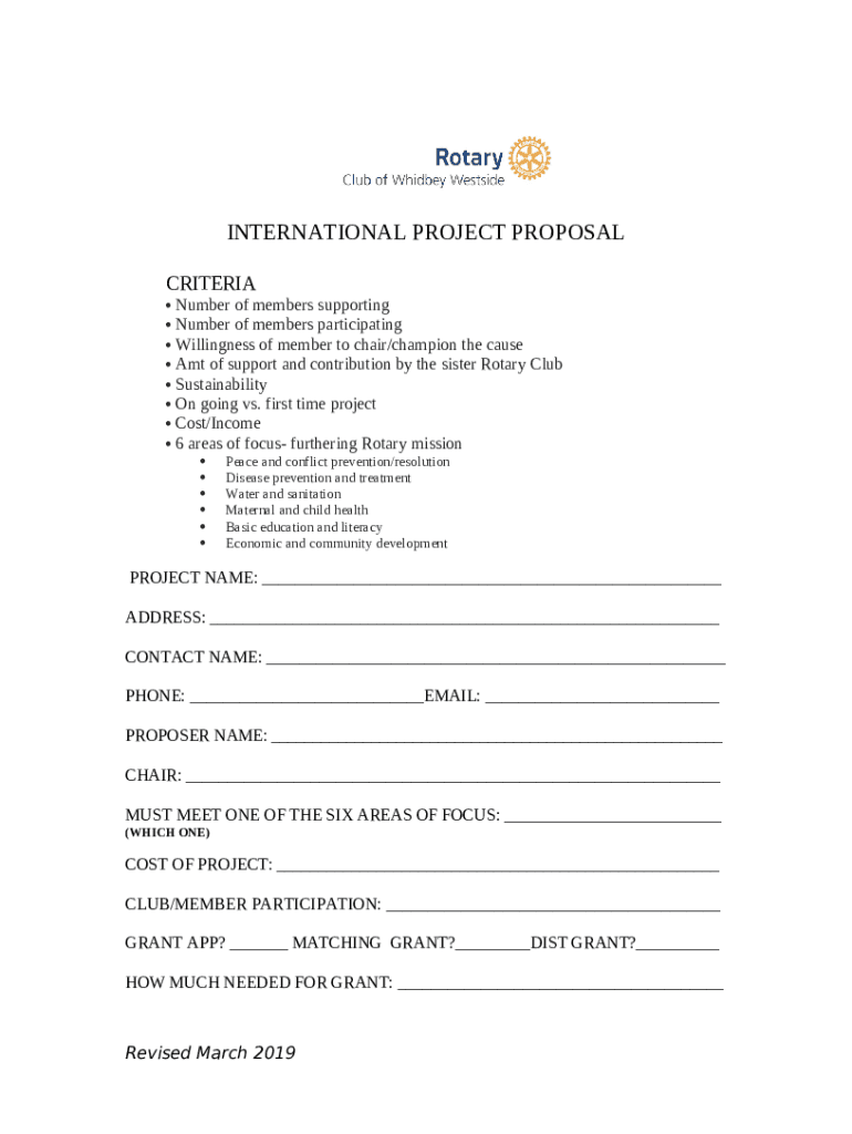 International Project Proposal Doc Template | pdfFiller
