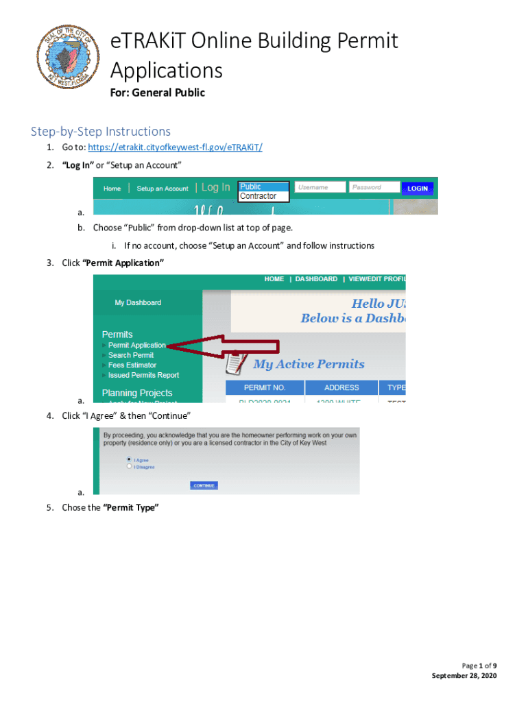Fillable Online eTRAKiT Online Building Permit Fax Email Print - pdfFiller