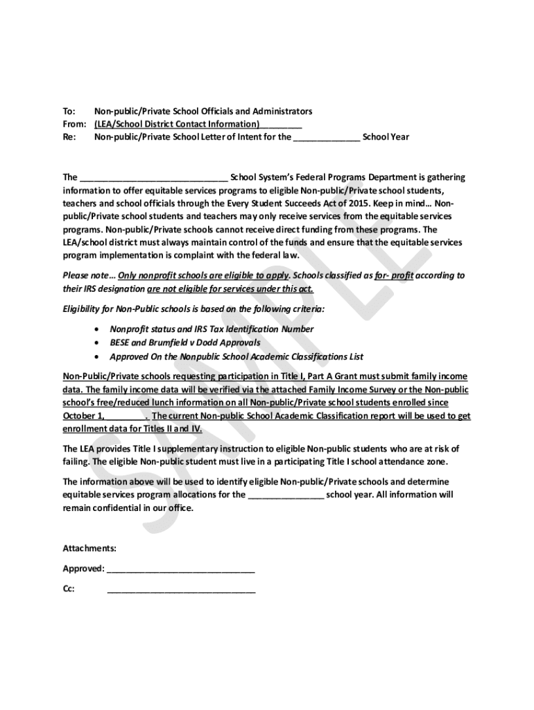 Fillable Online Letter of Intent to Participate Form A PDF - Louisiana Believes Fax Email Print ...