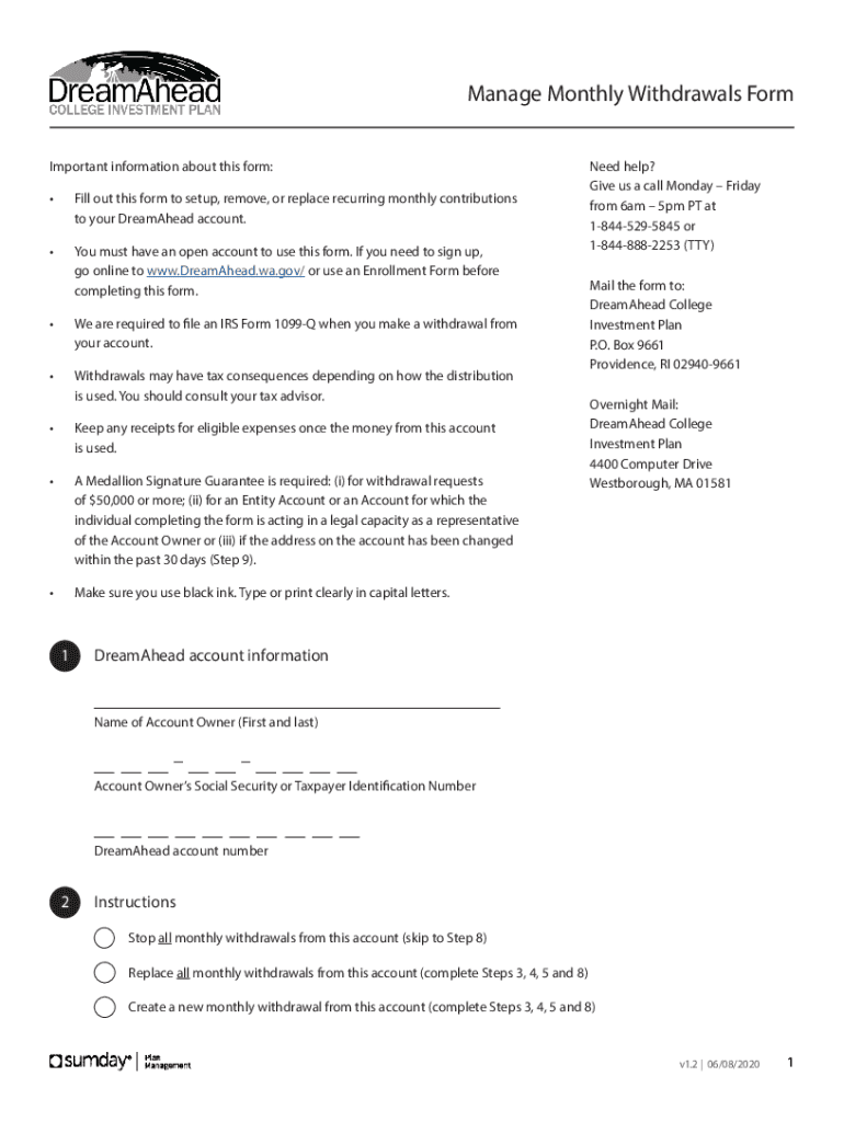 Fillable Online Fill out this form to setup, remove, or replace recurring monthly contributions ...