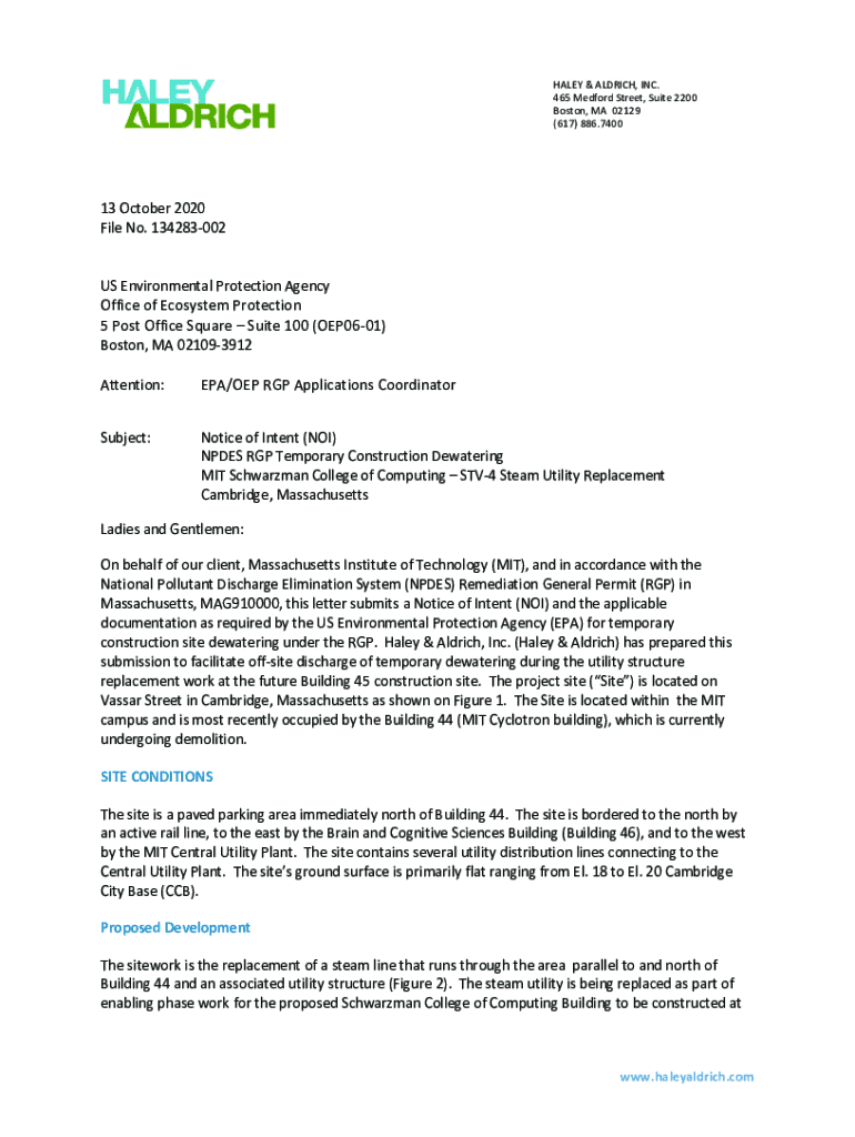 Fillable Online (NOI), NPDES RGPTemporary Construction Dewatering ...