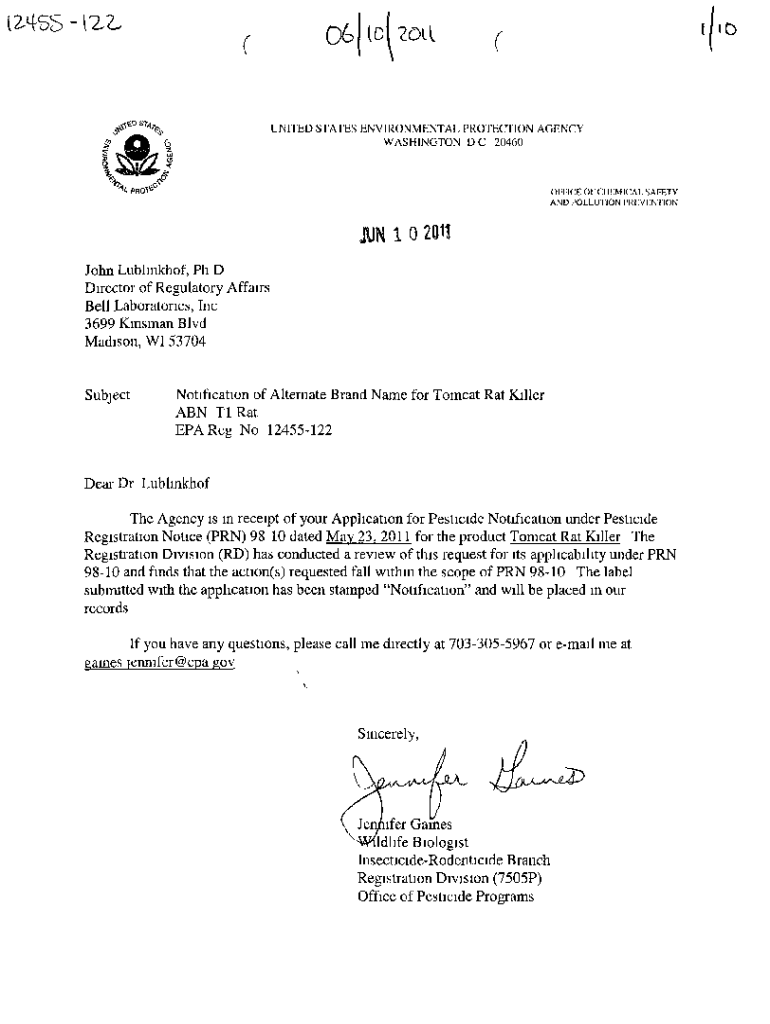 Fillable Online US EPA, Pesticide Product Label, TOMCAT RAT KILLER, 06 ...