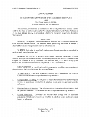 Fillable Online Contract, Page 1 of 2 Page 1 of 32 Fax Email Print ...