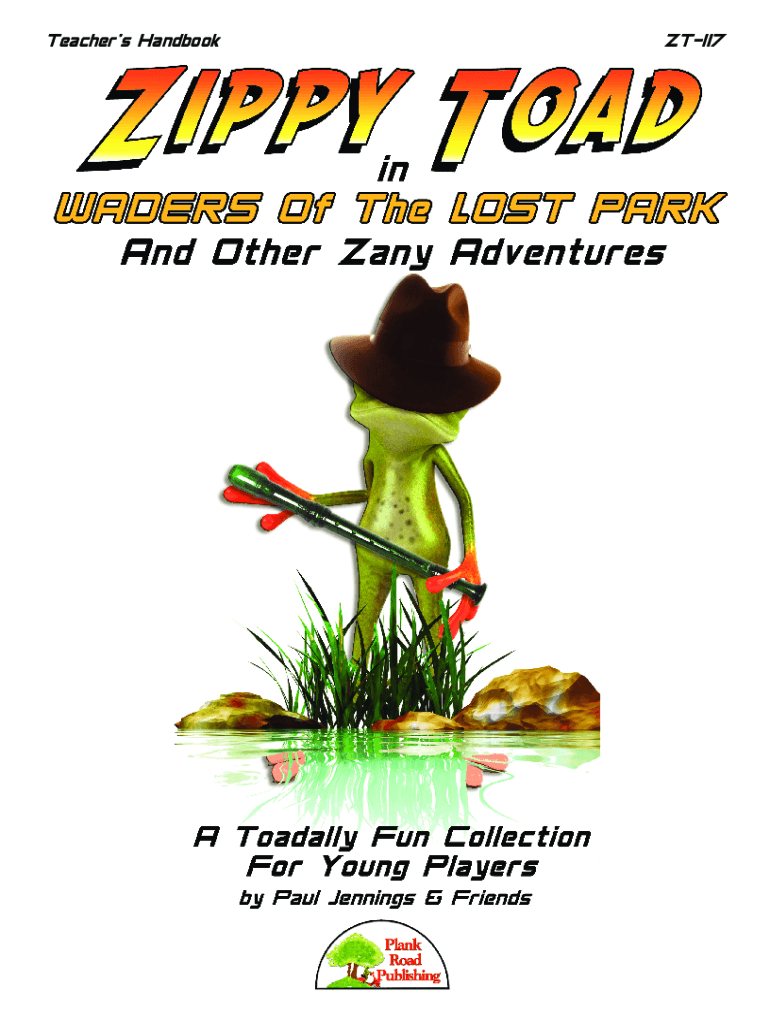 Fillable Online Zippy Toad In Waders Of The Lost Park And Other Zany ...