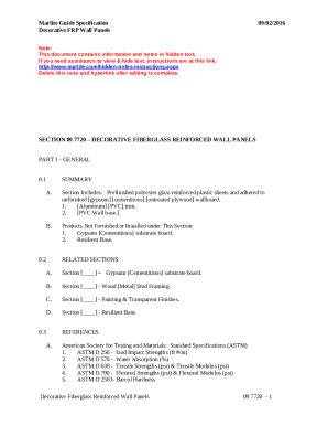 09 7720DECORATIVE FIBERGLASS REINFORCED WALL PANELS. Symmetrix with ...