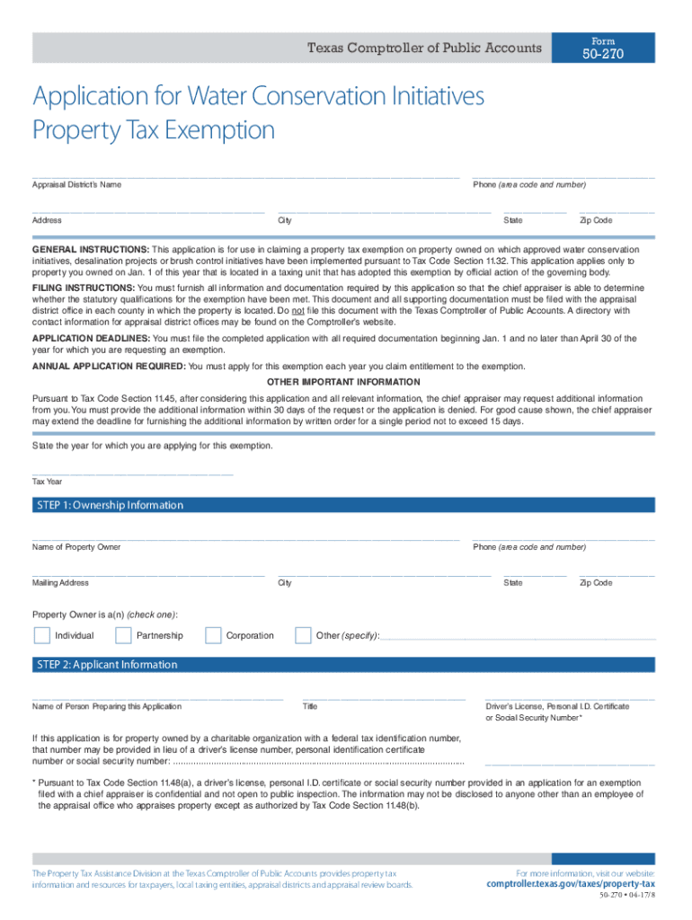 Fillable Online Application for Water Conservation Initiatives Property ...