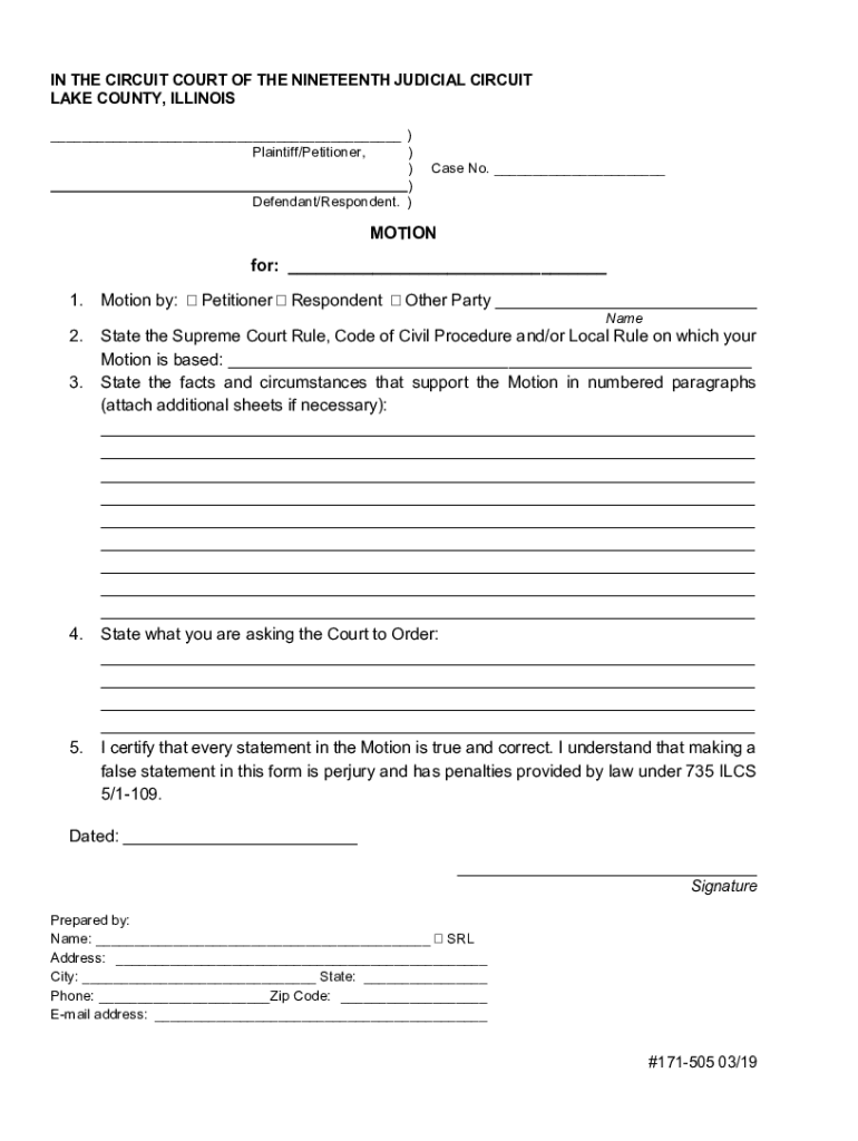 Fillable Online Motion (Form) Fax Email Print - pdfFiller