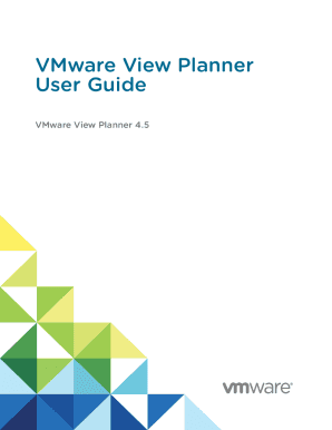 Fillable Online VMware View Planner User Guide - VMware View Planner 4. ...