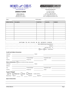 Fillable Online 43+ Blank Order Form Templates - PDF, DOC, Excel Free ...