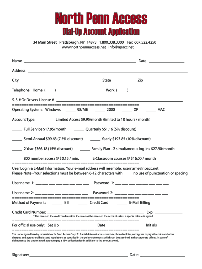 Fillable Online North Penn Access Fax Email Print - pdfFiller