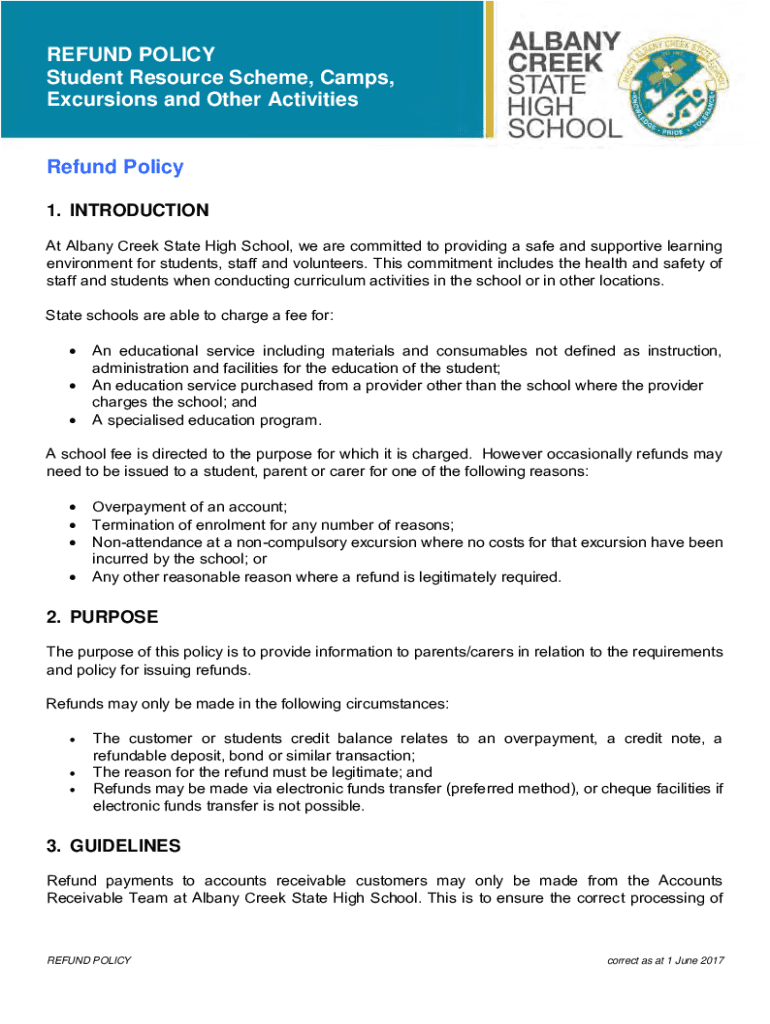 Fillable Online Student Resource Scheme, Camps, Fax Email Print - pdfFiller