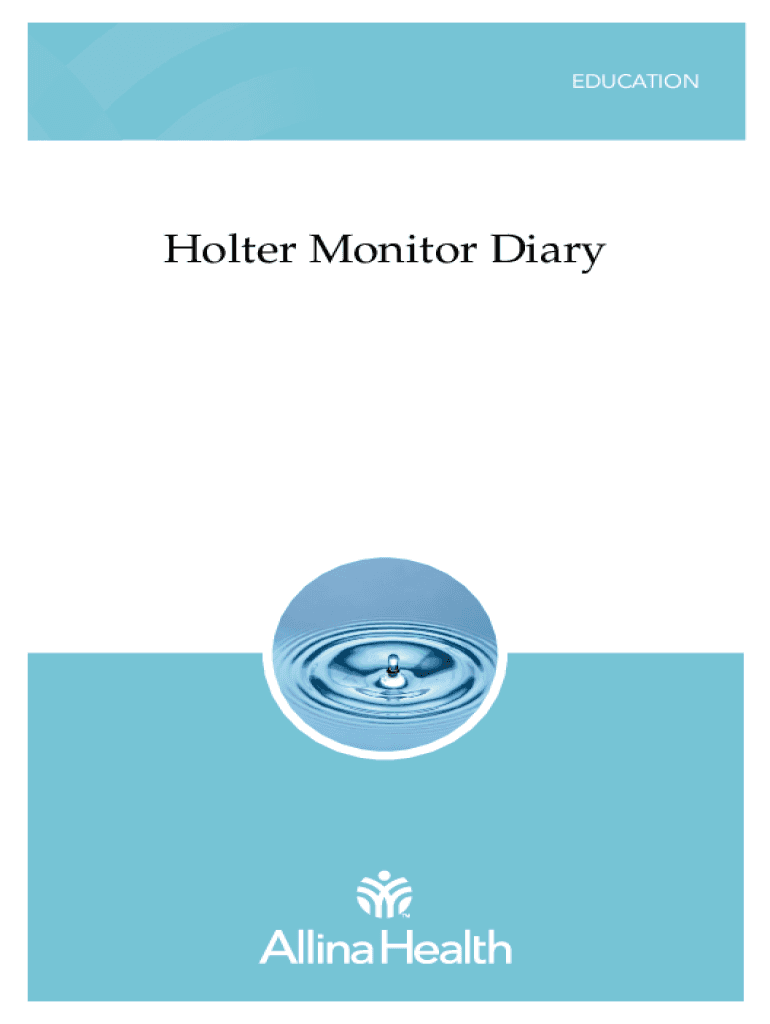 Fillable Online Holter Monitor Diary. The purpose of the holter monitor ...