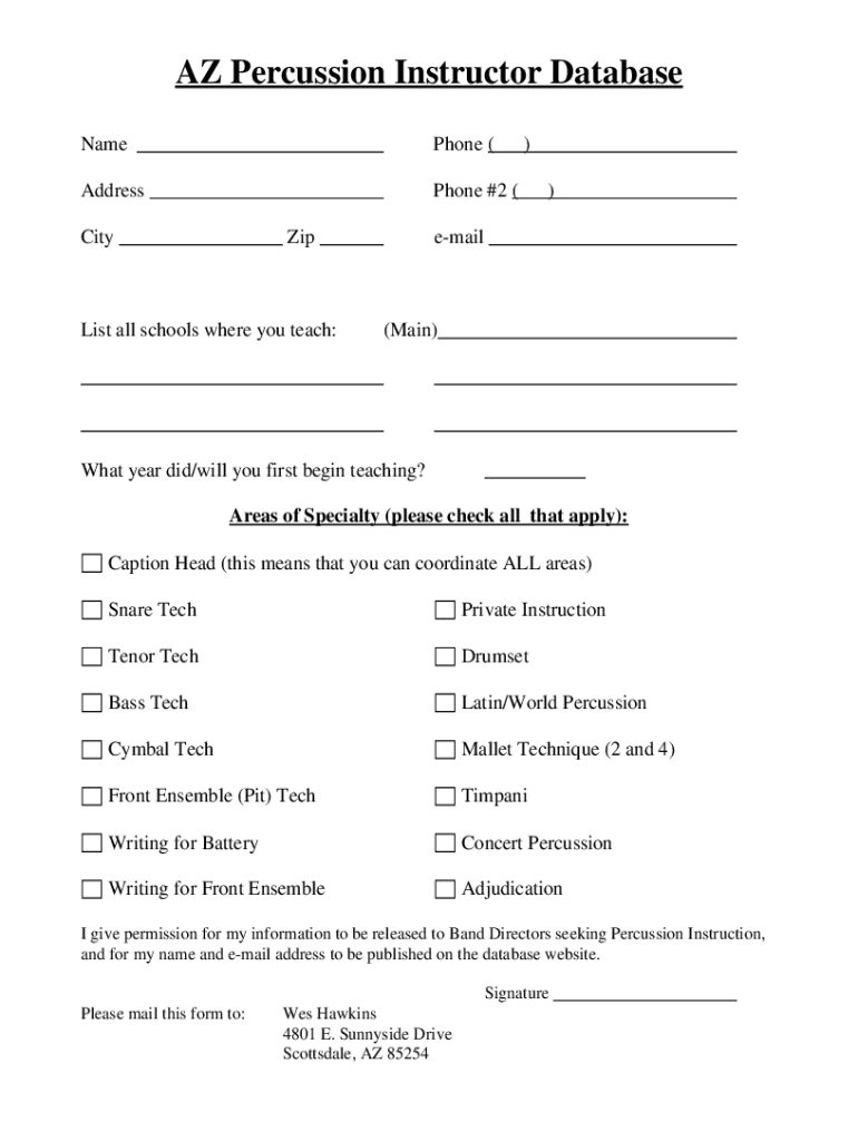 Fillable Online Database form. Fax Email Print - pdfFiller